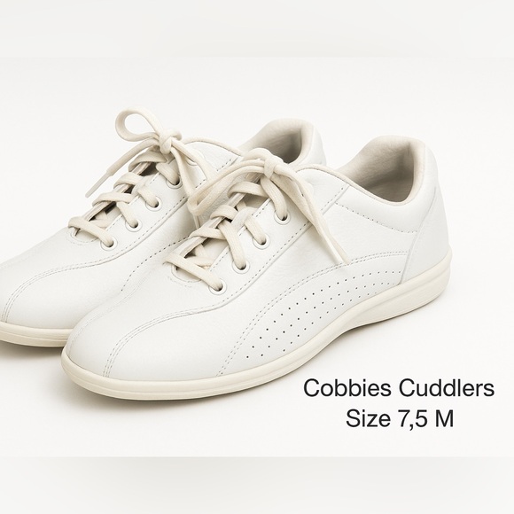 Cobbies Cuddlers | Shoes | Cobbies Cuddlers White Leather Comfort ...